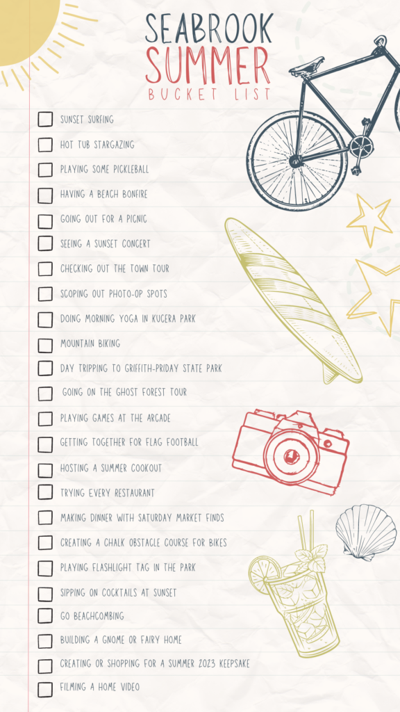 The Seabrook Marketing Team's 2023 Summer Bucket List - Seabrook | A ...